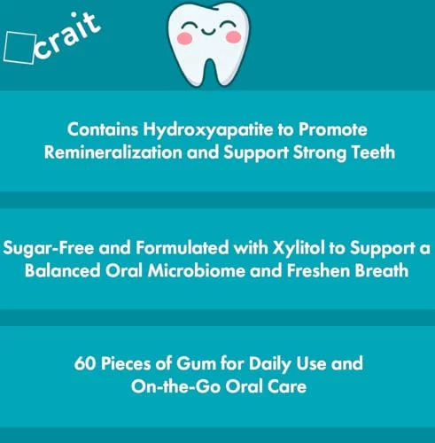 Crait Hydroxyapatite Gum Remineralizing Gum With Hydroxyapatite And ...