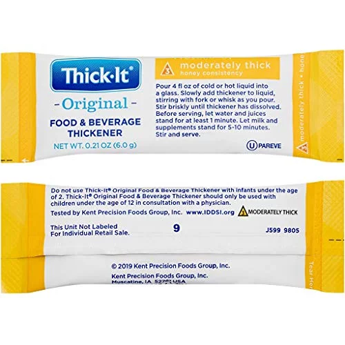 Thick-It Original Food Beverage Moderately Thick Single-Serve Packets ...