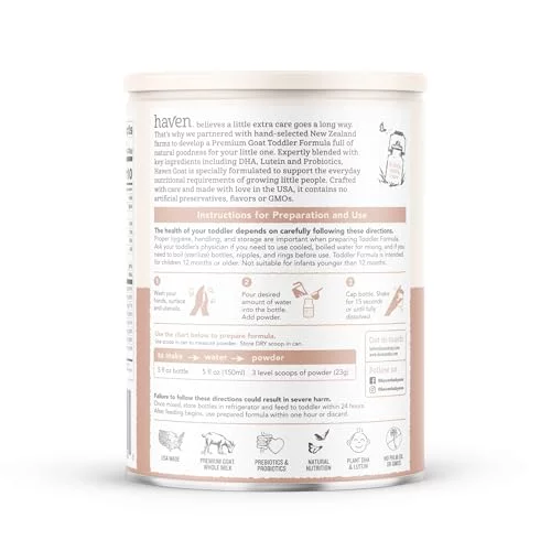 Haven Goat Toddler Formula 1 To 3 Years Premium New Zealand Forage-Fed ...