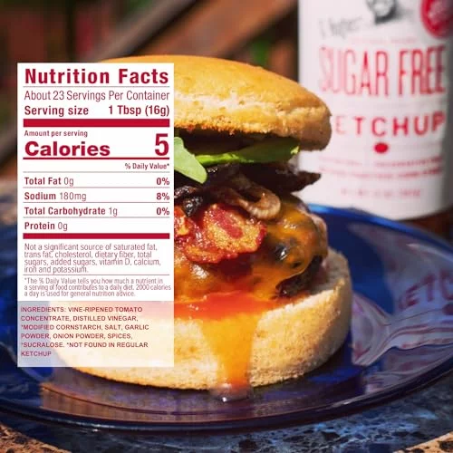 G Hughes Sugar Free Ketchup - Gluten Free Preservation Free Low Carb ...