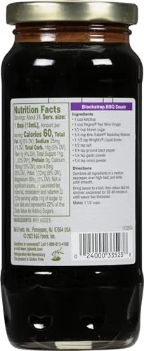 Brer Rabbit Unsulphured Molasses Blackstrap 12 Ounce - Imported ...