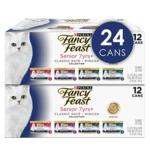 Purina Fancy Feast High Protein Senior Wet Cat Food Variety Pack Senior ...