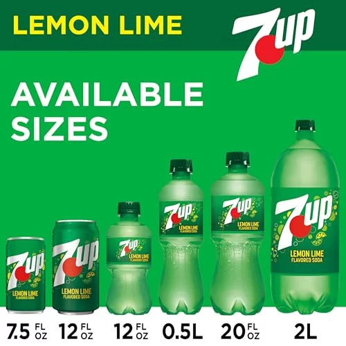 7Up Lemon Lime Soda 12 Fl Oz Cans 12 Pack