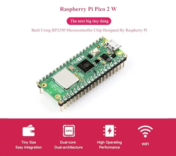 Pico 2 W with Color Pre-Soldered Header Compatible with Raspberry Pi Pico 2 W Microcontroller ...