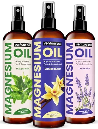 Venture Pal 100 Pure Magnesium Oil Spray with Vanilla Butter, Fast ...