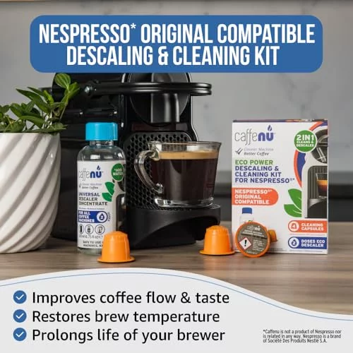 Nespresso Compatible Descaling Kit Cleaning Pods. 2 Use Descaling ...