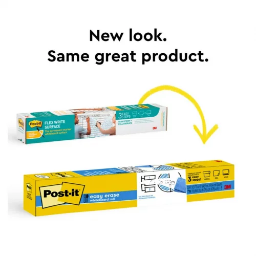 Post-it Flex Write Surface, 4 ft x 3 ft, White Dry Erase Whiteboard ...