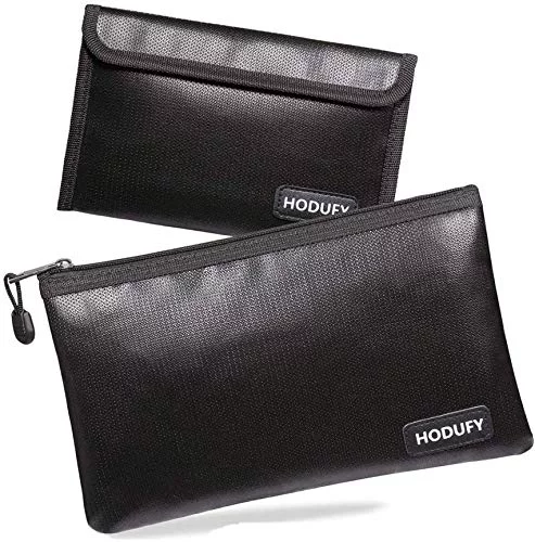 5x8 Inch Waterproof Cash Bag Zipper Valuables Protection Fireproof ...