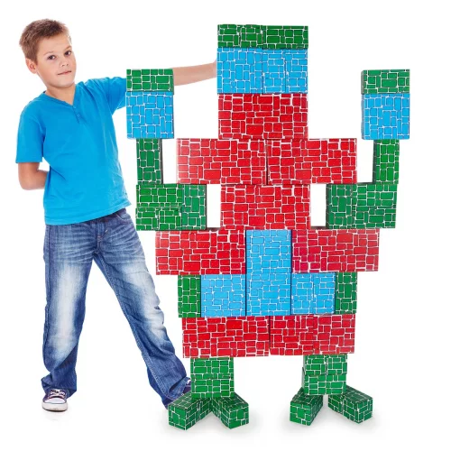 Cardboard Building Block, Exercise N Play 40pcs Extra-Thick Jumbo Giant ...