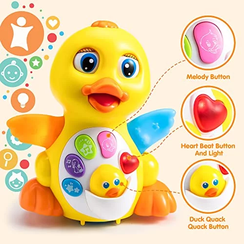 Joyin Baby Musical Duck Toy, Dancing Walking Yellow Duck, Baby Toy With ...
