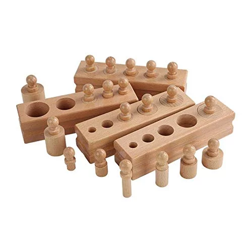 Adena Montessori Mini-Cylinder Block (Set of 4) Materials Sensorial ...