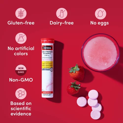 Swisse Effervescent Vitamin C 1000Mg Dissolvable Vitamin C Powder ...
