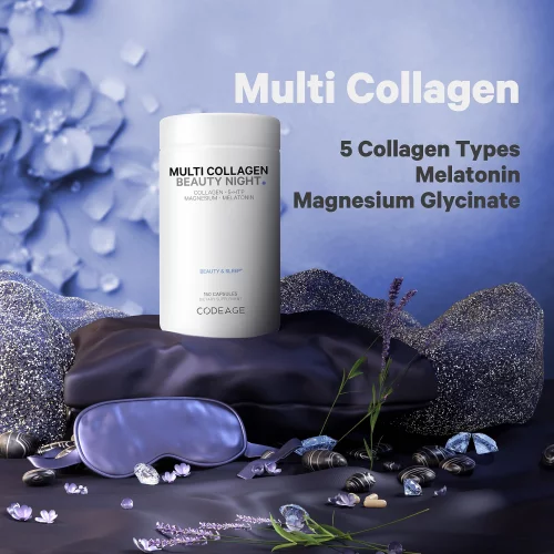 Codeage Multi Collagen Melatonin Magnesium Protein Beauty Night Complex ...