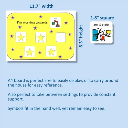 Plastic Visual ASD Reward Chart (Picture Communication Symbols)