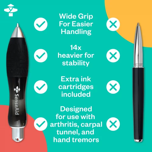 Fat Pens For Arthritis Hands | Weighted Pens For Hand Tremors, Thick ...