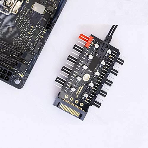 Chassis Fan Hub CPU Cooling | 10 Port 12 V SATA to Fan-Header with 4 ...