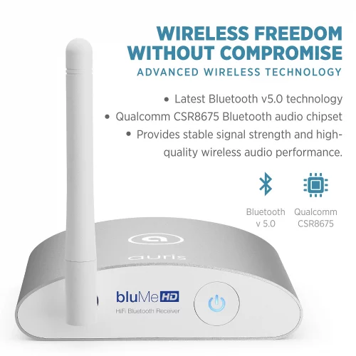 Auris Blume HD Long Range Bluetooth 5.0 Music Receiver Hi-Fi Audio ...