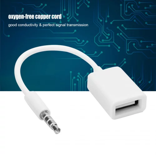 ASHATA Audio Cable 3.5mm Male to USB Female, USB Female to Aux Jack ...