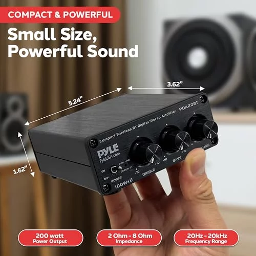 Bluetooth Hifi Mini Audio Amplifier - Class D Digital Desktop Pc Stereo ...