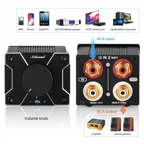 Nobsound High Precision Passive Preamp Volume Controller VOL Control ...