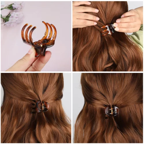 6 Pieces Hair Claw Clips,Morhom Medium Size Hair Claws 1.3 Inch Hair ...