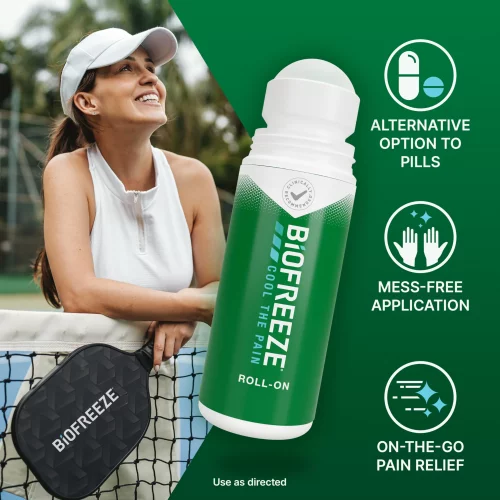 Biofreeze Roll-On Pain-Relieving Gel 3 Fl Oz, Colorless Topical Pain ...