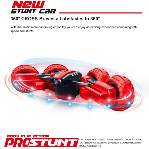 Threeking Rc Rotating Stunt Cars Flowering Remote Control Cars Toys ...