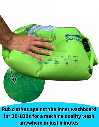 Scrubba Portable Wash Bag Foldable Hand Washing Machine For Hotel And ...