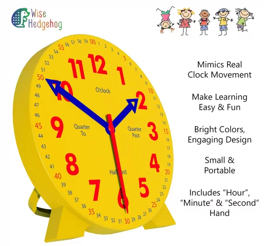 Kids Telling Time Practice Learning Clock | 4 Inch Size Teaching ...