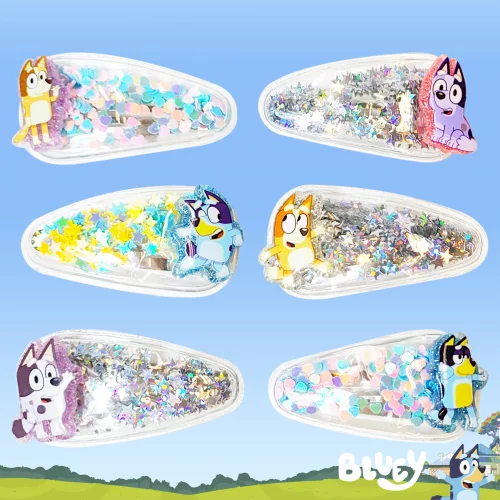 Bluey Hair Accessories For Girls, 6Pc Bluey Cute Hair Clips For Girls ...