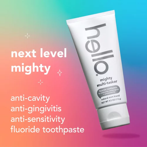 Hello Mighty Multitasker Fluoride Toothpaste, 8-In-1 Toothpaste With ...