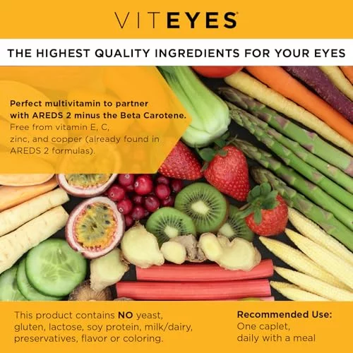 Viteyes Classic AREDS 2 Companion Beta-Carotene Free Multivitamin ...