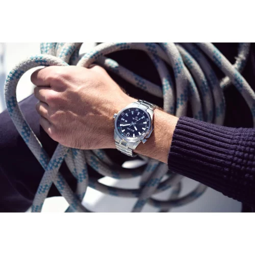 Bulova Mens Marine Star Series B Stainless Steel Watch, Black Sunray ...