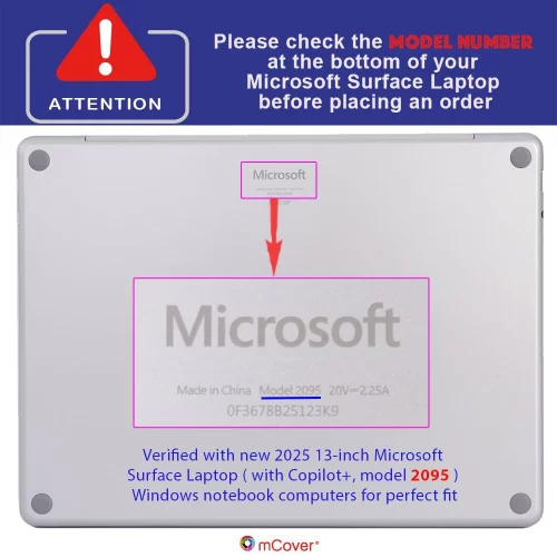 mCover case ONLY Compatible for 2025+ 13" Microsoft Surface Laptop 13 ...