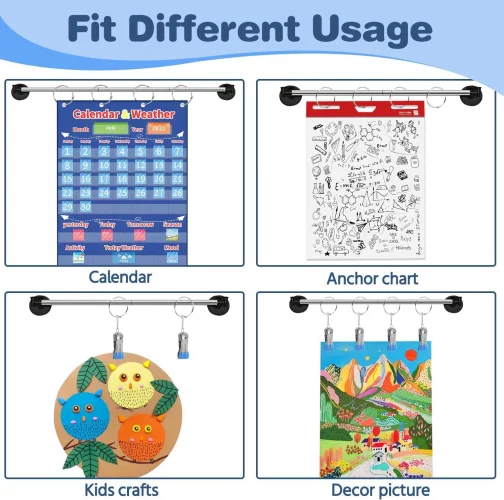 Magnetic Rod for Classroom Whiteboard, Magnets Anchor Chart Paper ...