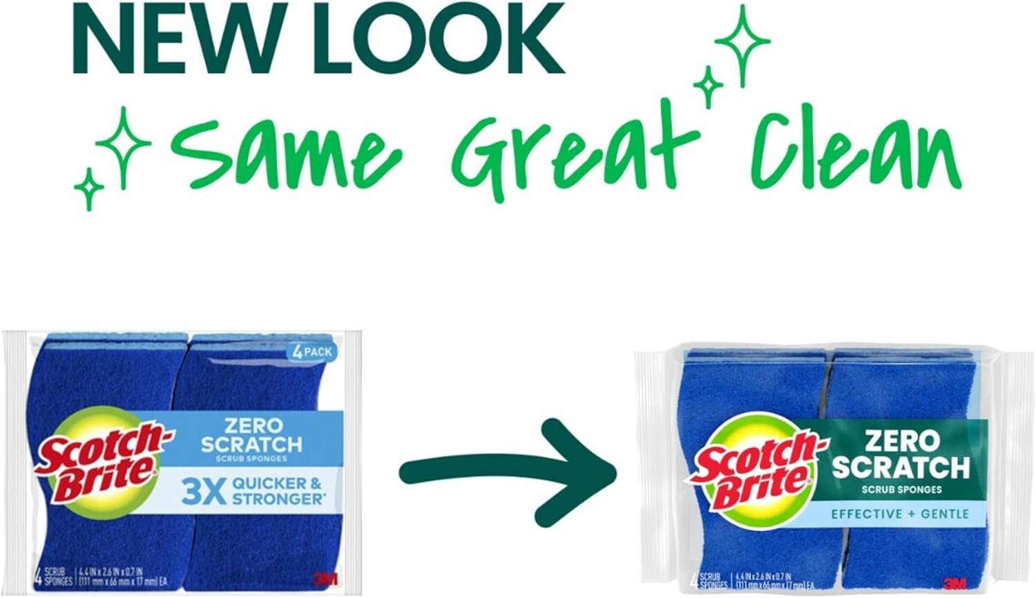 Scotch-Brite Zero Scratch Non-Scratch Scrub Sponges, Sponges for ...