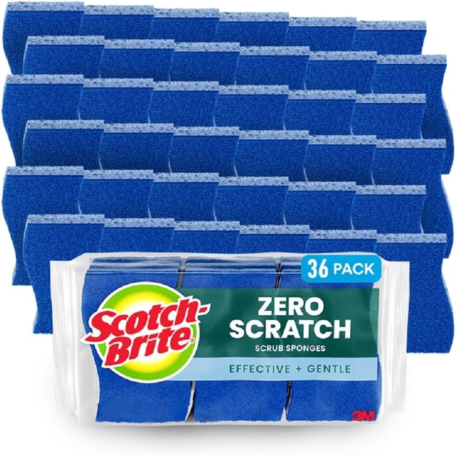 Scotch-Brite Zero Scratch Non-Scratch Scrub Sponges, Sponges for ...